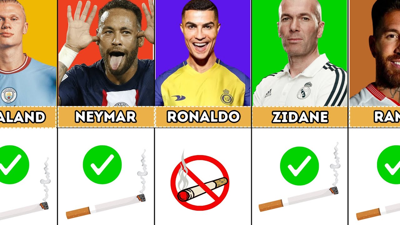 Famous Football Players Who Smoke Cigarettes in Real Life / Messi ...