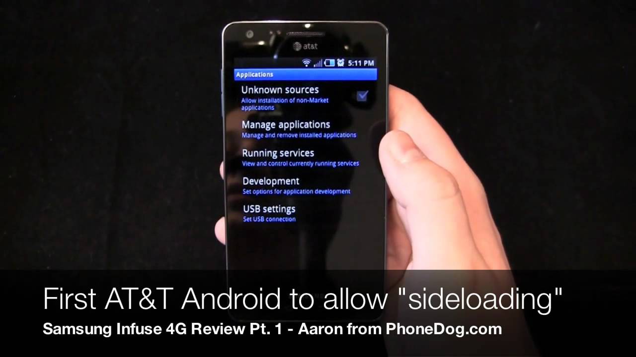 Samsung Infuse 4G Review Part 1 - YouTube