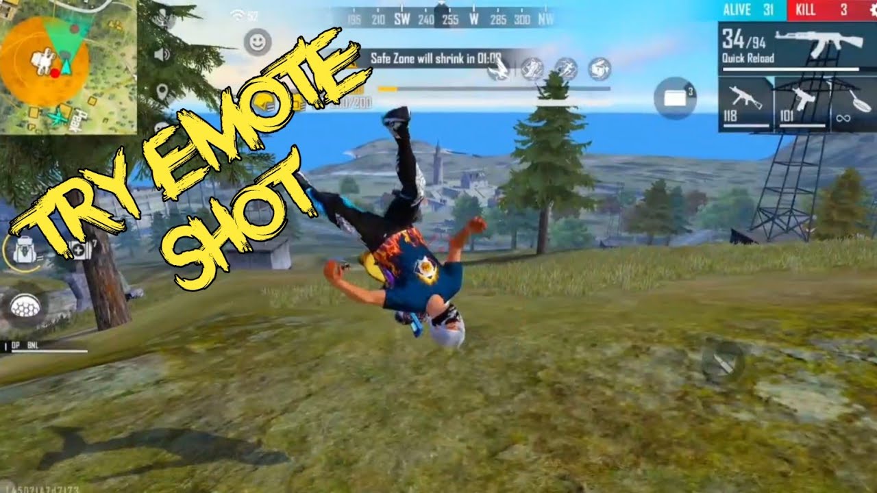 Only red dot /emote shot /p4w gameplay /ff - YouTube