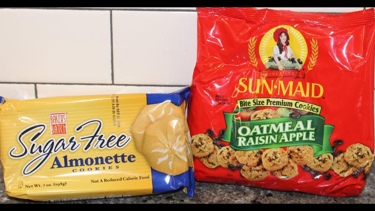 Baker’s Batch Sugar Free Almonette Cookies & Sun Maid Oatmeal Raisin ...