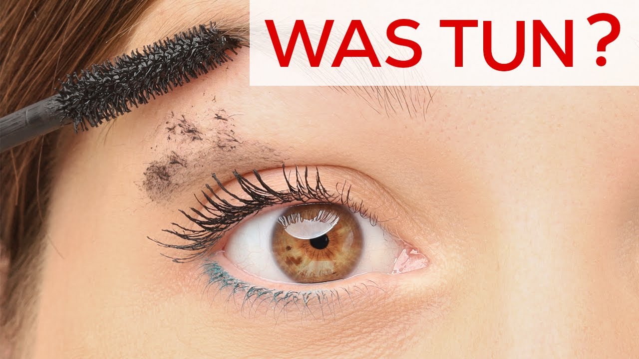 Schlupflider: Mascara färbt am oberen Lid ab - Was tun? - YouTube