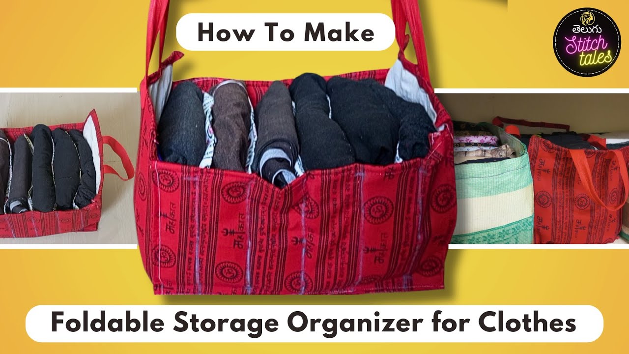 DIY Tutorials | How To Make Foldable Storage Organizer for Clothes in ...