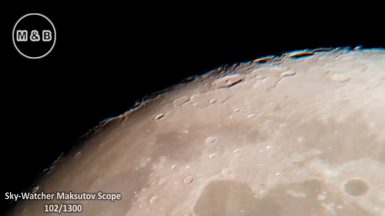 Last Night's Moon with Sky-Watcher Telescope in Colour - 4K - YouTube