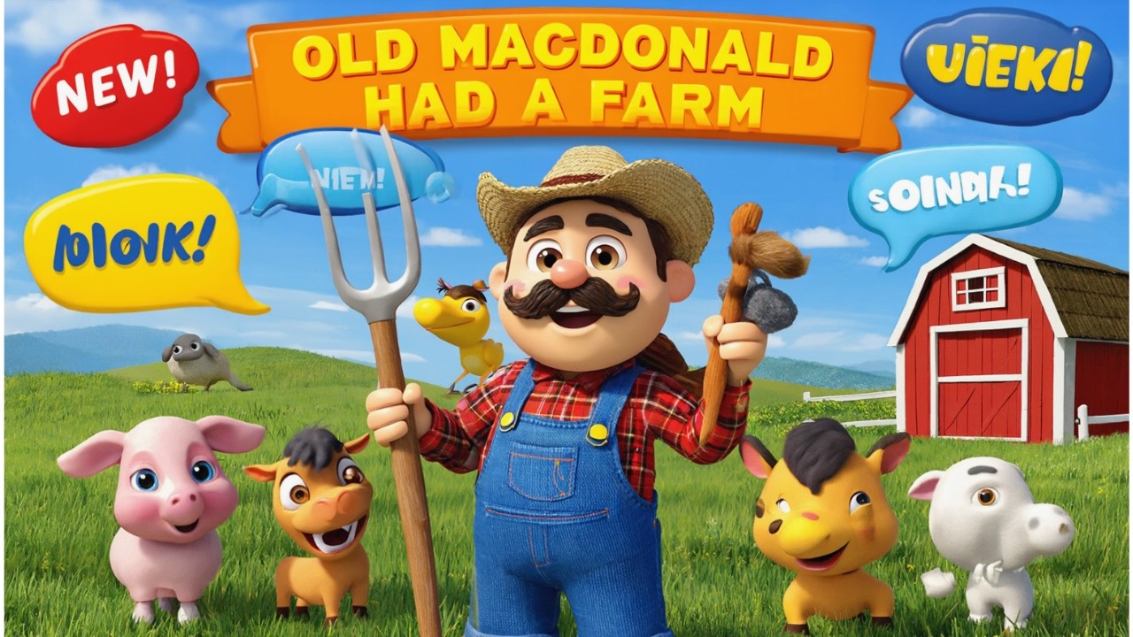 Old Macdonald Had A Farm With Real Animal Sounds 2025 | Nursery Rhymes ...