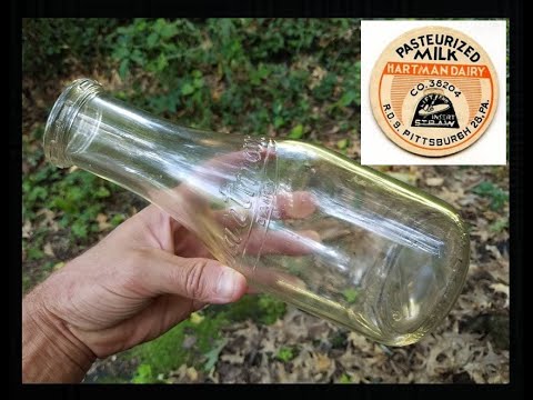 Town Dump Archaeology - Big Pittsburgh Hartman Dairy Milk Bottle - Vintage Marbles - Antiques ...