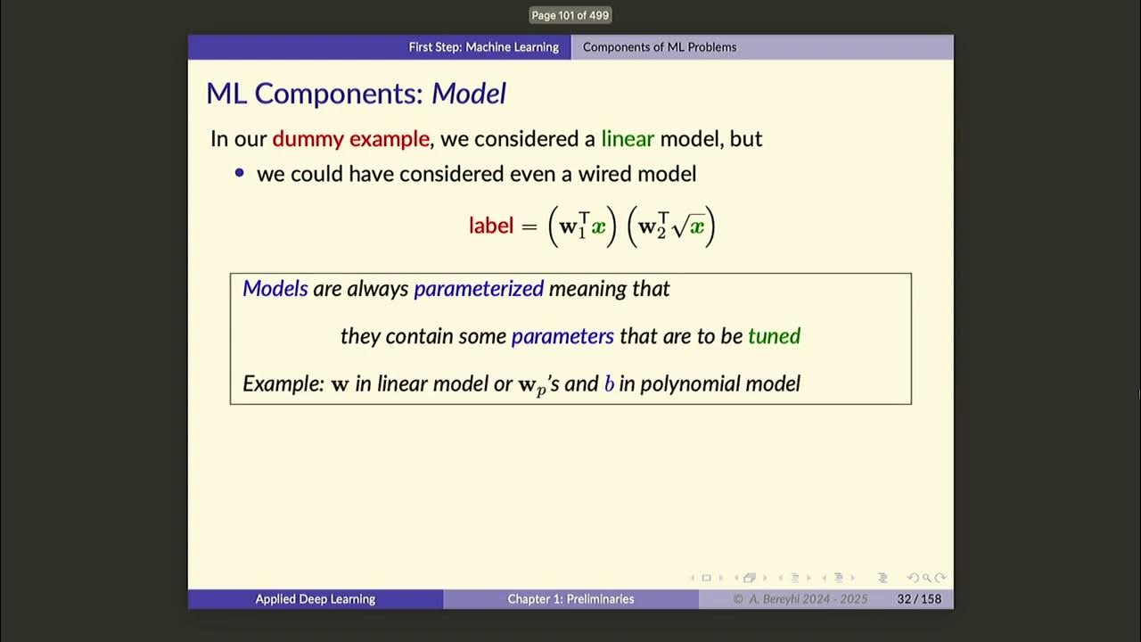 UofT - ECE1508 -- Applied Deep Learning -- Lecture 2: ML Components & Training via Risk ...