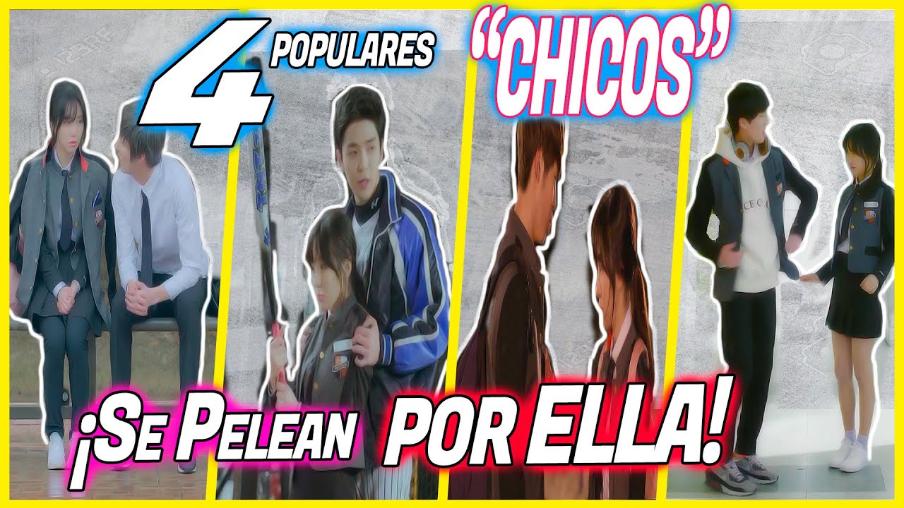 CHICA TÍMIDA ENAMORA a 4 CHICOS MÁS POPULARES de la ESCUELA | Click ...