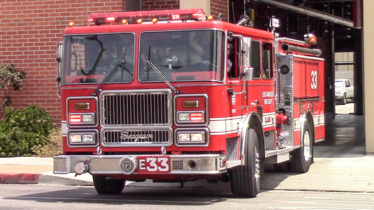 LAFD Engine & Rescue 33, Rescue 833 - YouTube
