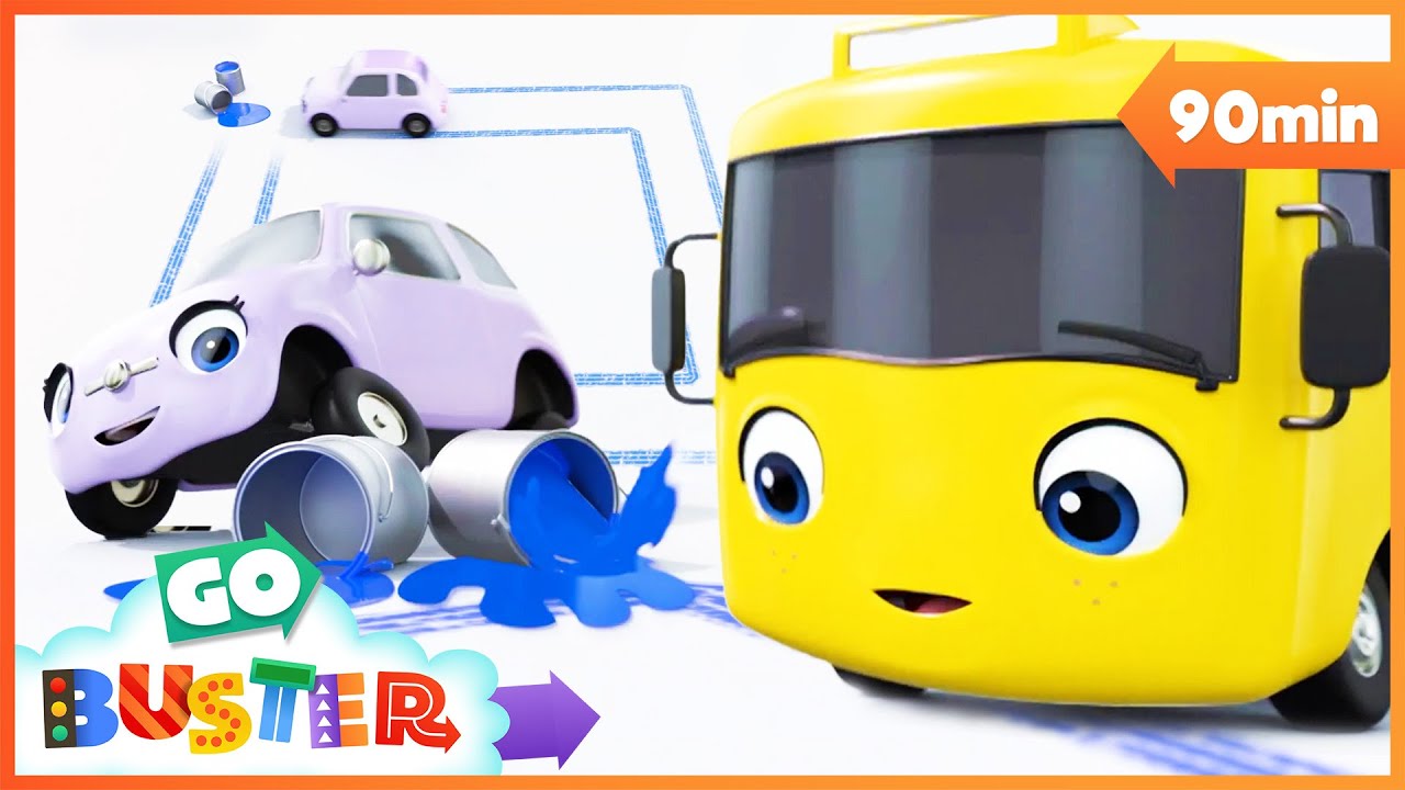 Buster Teaches Shapes | Go Buster - Bus Cartoons & Kids Stories - YouTube