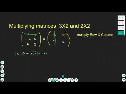 Matrix multiplication 3X2 and 2X2 University Maths - YouTube
