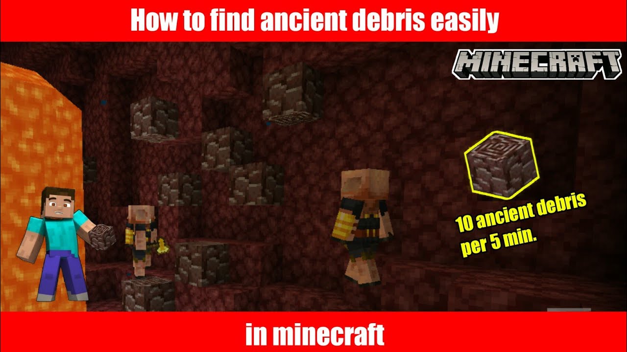 how to find🔥 ancient debris in minecraft🔥.|| how to find netherite ...
