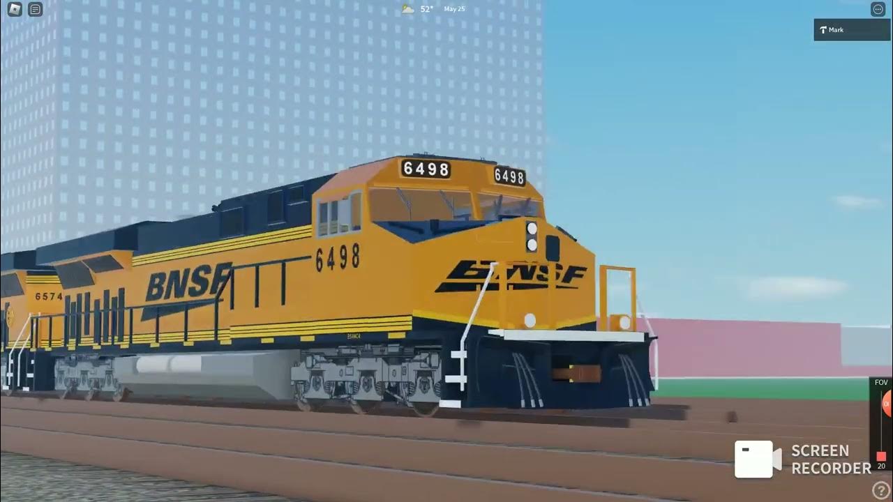 BNSF Bare Tables Train Passing Original City Railfan Game in Roblox - YouTube