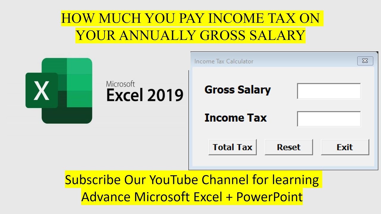 How To Make Income Tax Calculator Using VBA Coding Microsoft Excel how-to-make-income-tax-calculator-using-vba-coding-microsoft-excel