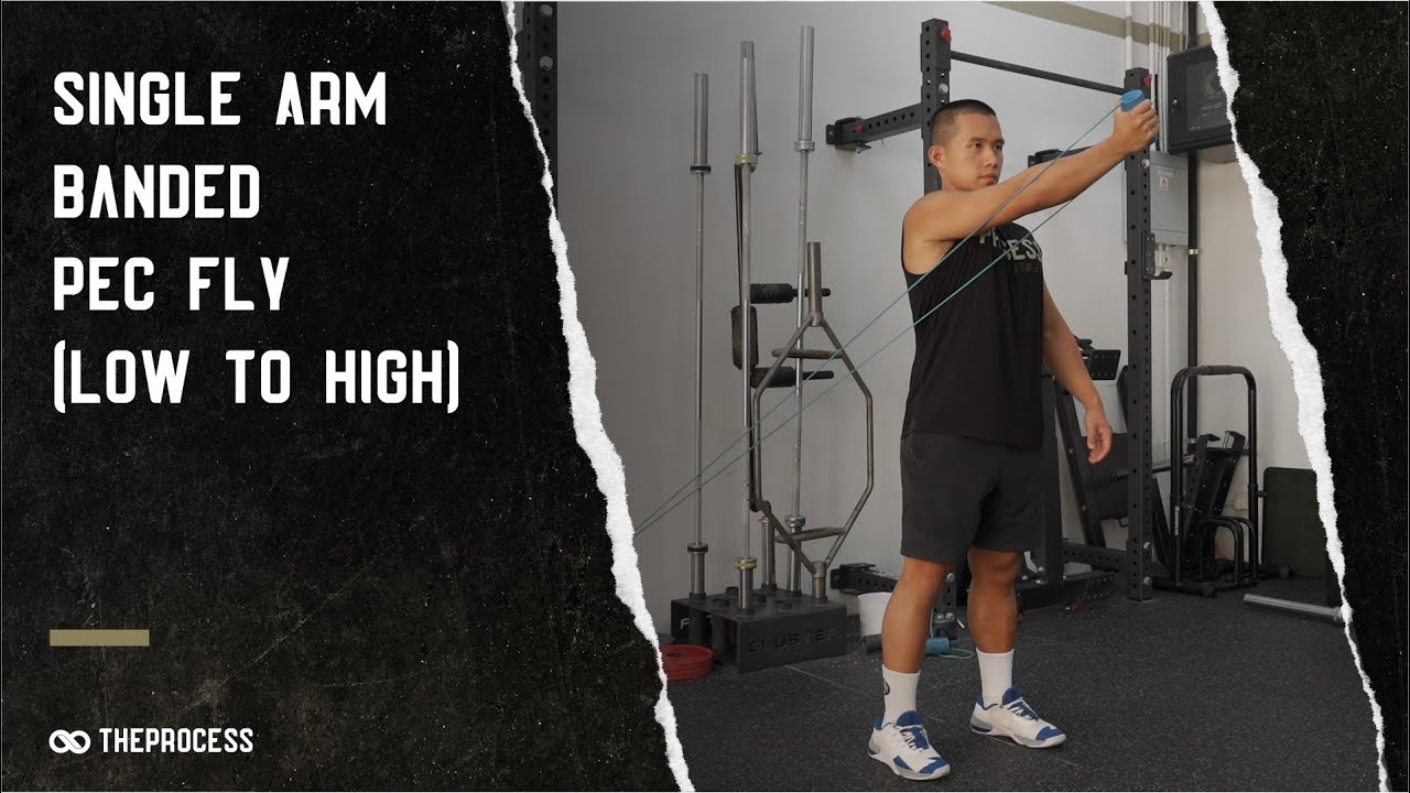 Single Arm Banded Pec Fly Low to High - YouTube