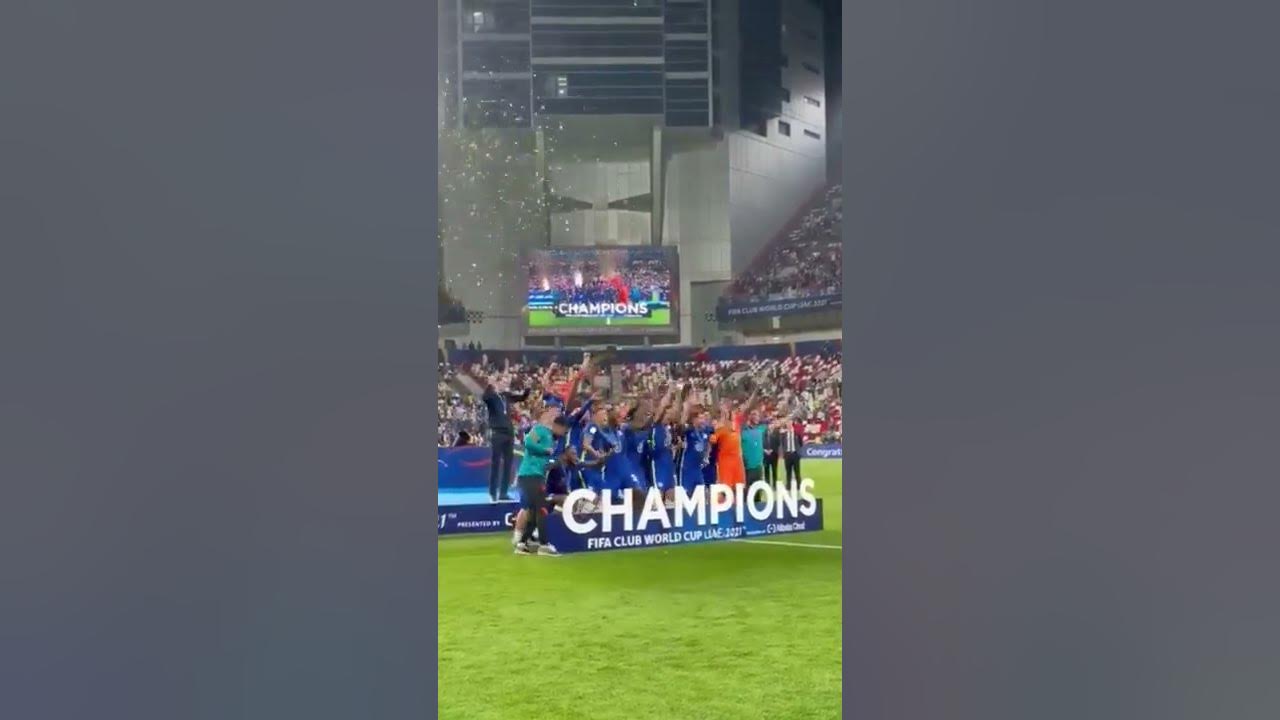 Chelsea players celebrate winning the Club World Cup - YouTube
