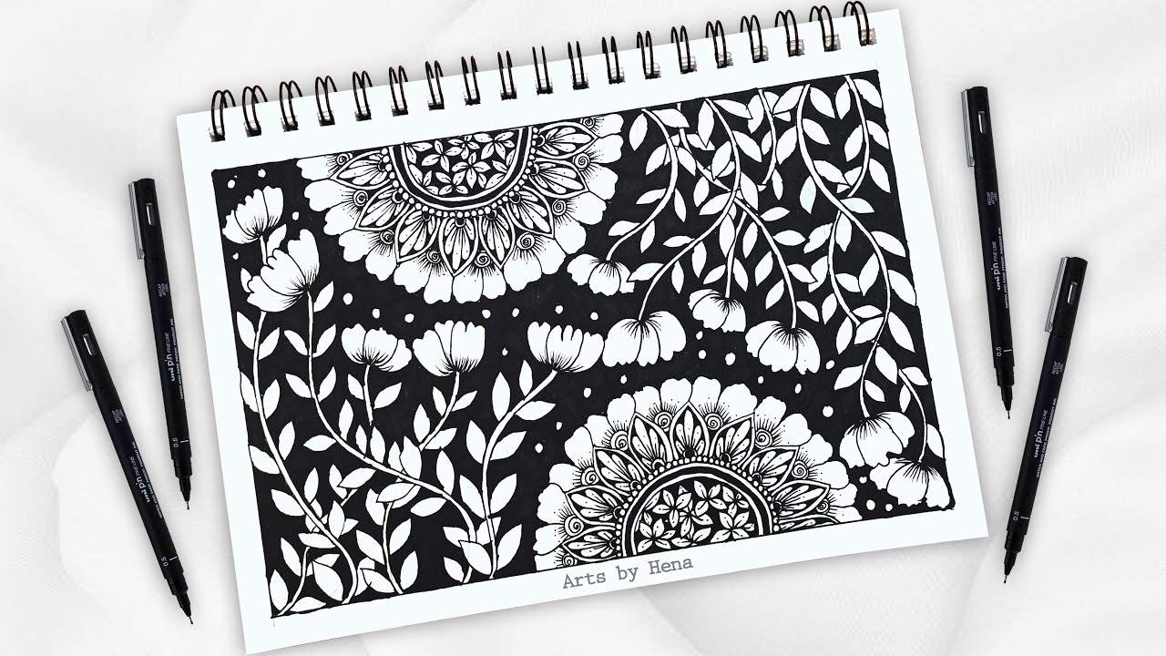 How To Draw Beautiful Zentangle For Beginners || Zentangle Patterns ...