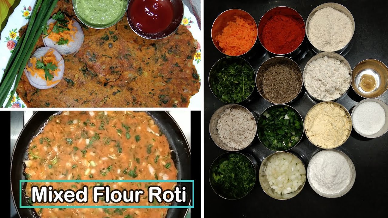 Thalipeeth recipe || North Karnataka Spl || Roti || Mixed Flour Roti ...