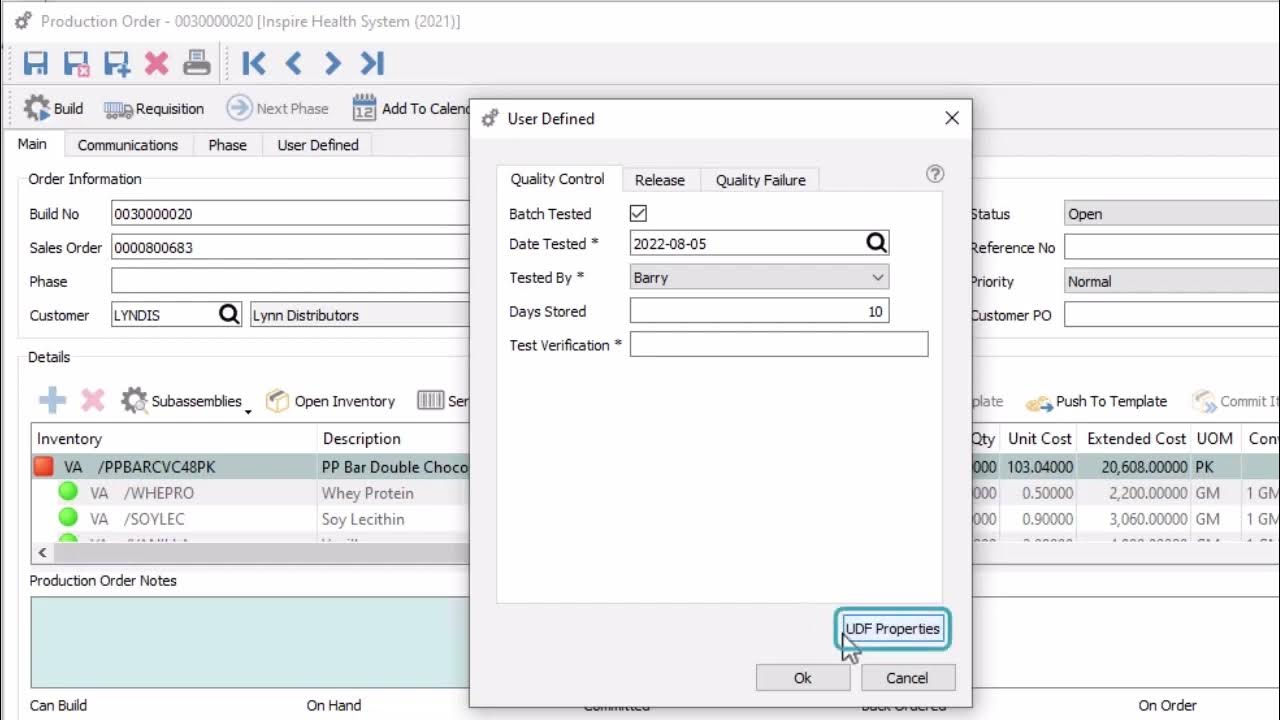 Spire User Defined Fields - YouTube