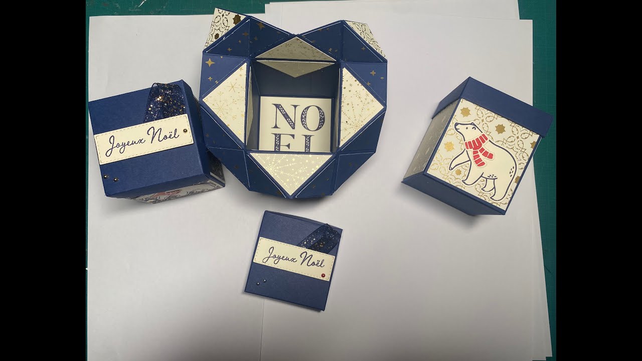 Boite de Noël avec pliage origami - YouTube