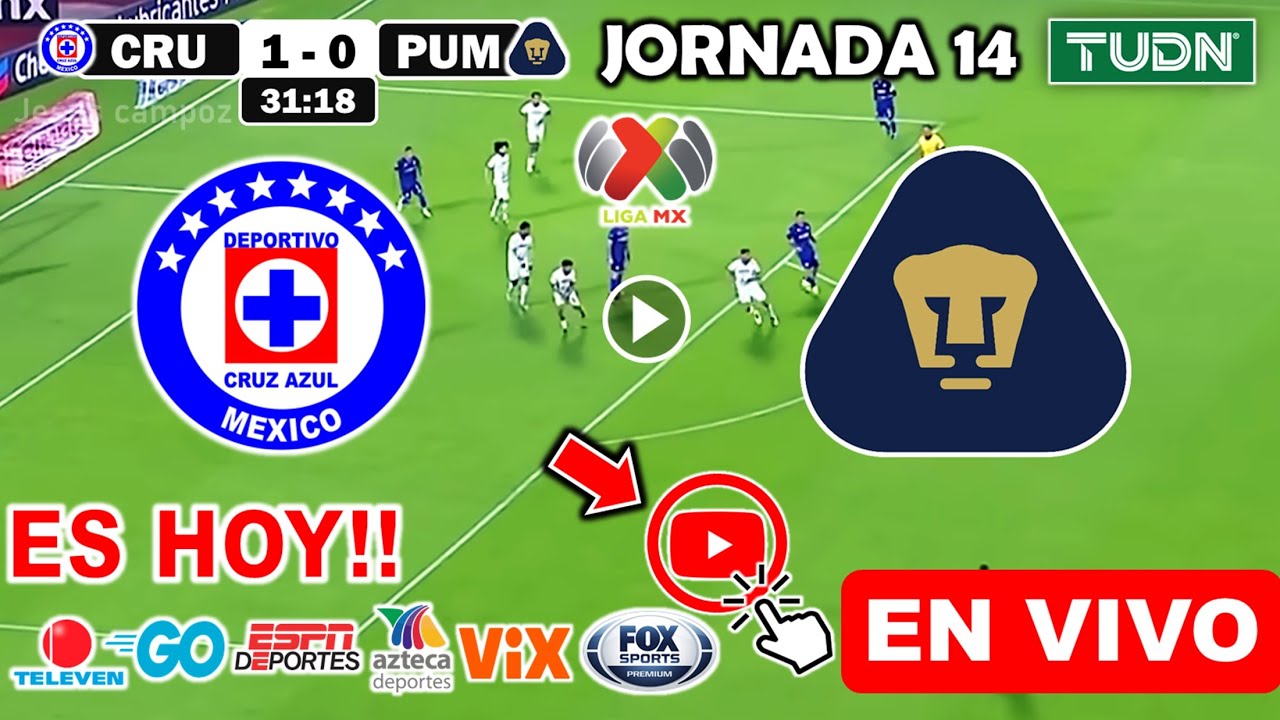 Cruz Azul vs. Pumas en vivo, donde ver, a que hora juega Pumas vs Cruz ...