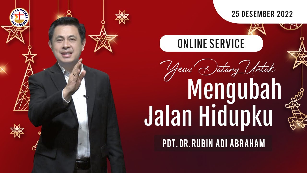 ONLINE SERVICE || Pdt. Dr. Rubin Adi Abraham || 25 Desember 2022 - YouTube
