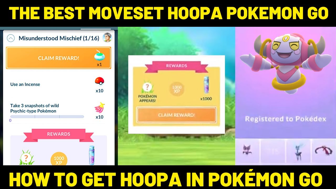 Best Moveset Hoopa Pokémon Go | How to Get Hoopa Pokémon Go - YouTube