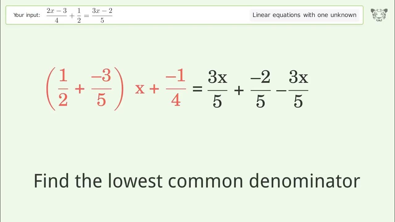 solve-2x-3-4-1-2-3x-2-5-linear-equation-video-solution-tiger