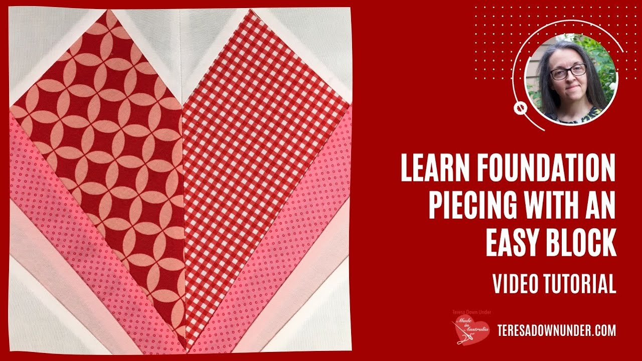 Learn foundation piecing with an easy block video tutorial - YouTube