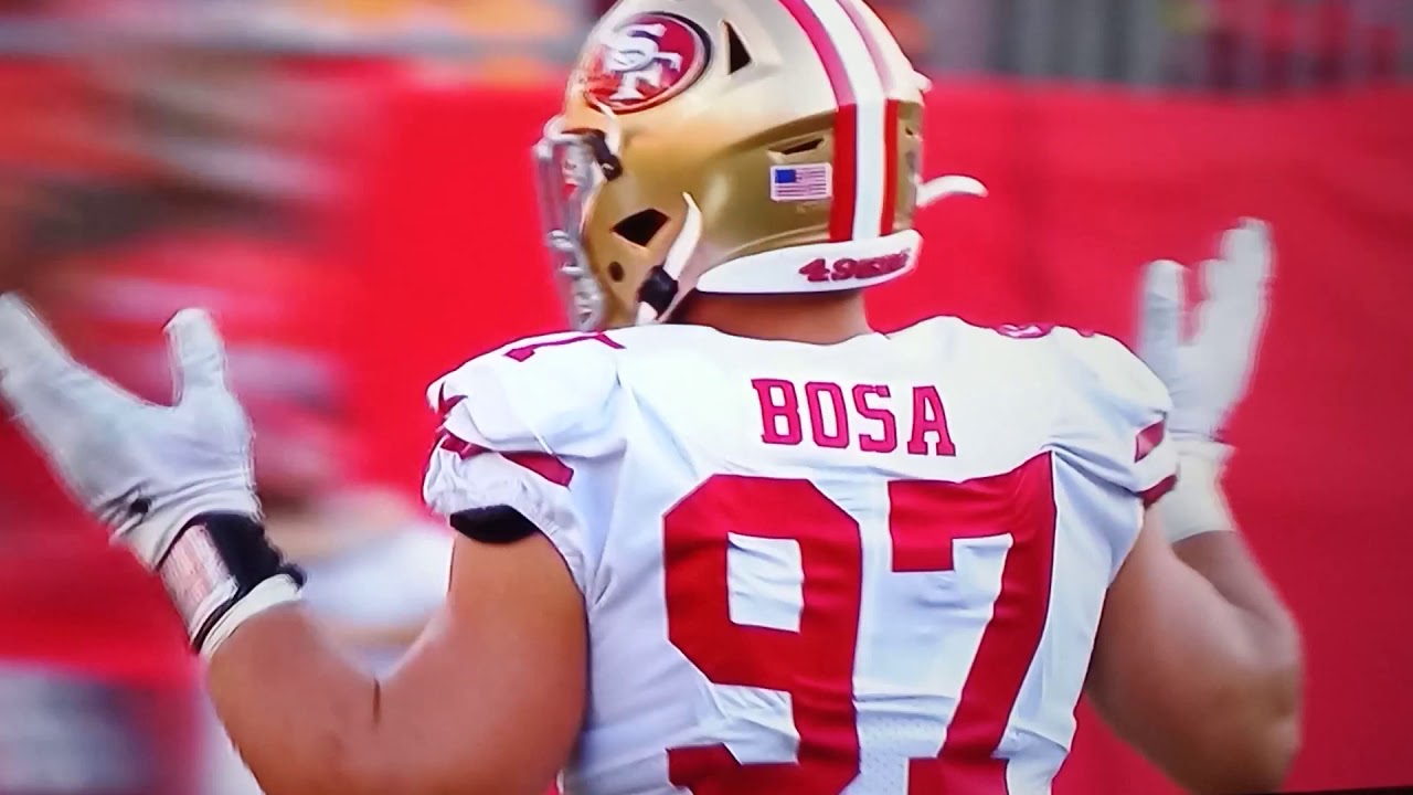 Nick Bosa's 1st sack as a 49er - YouTube
