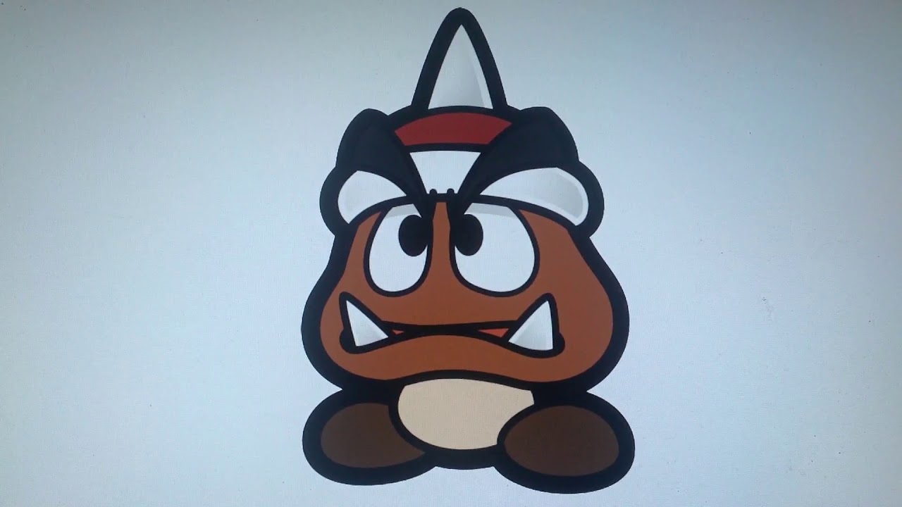 Paper Red Spiked Goomba - YouTube