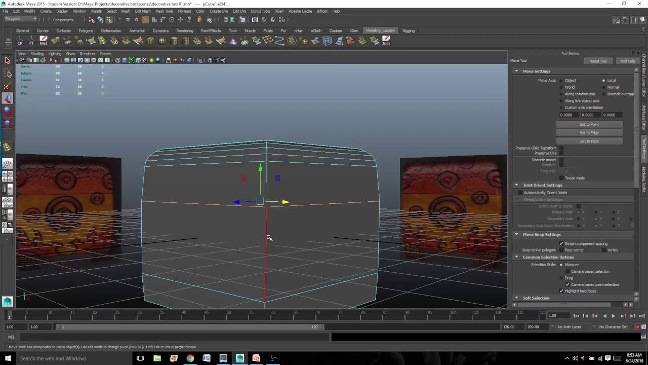 Maya 2015 Tutorial: Decorative Box part 3 - YouTube