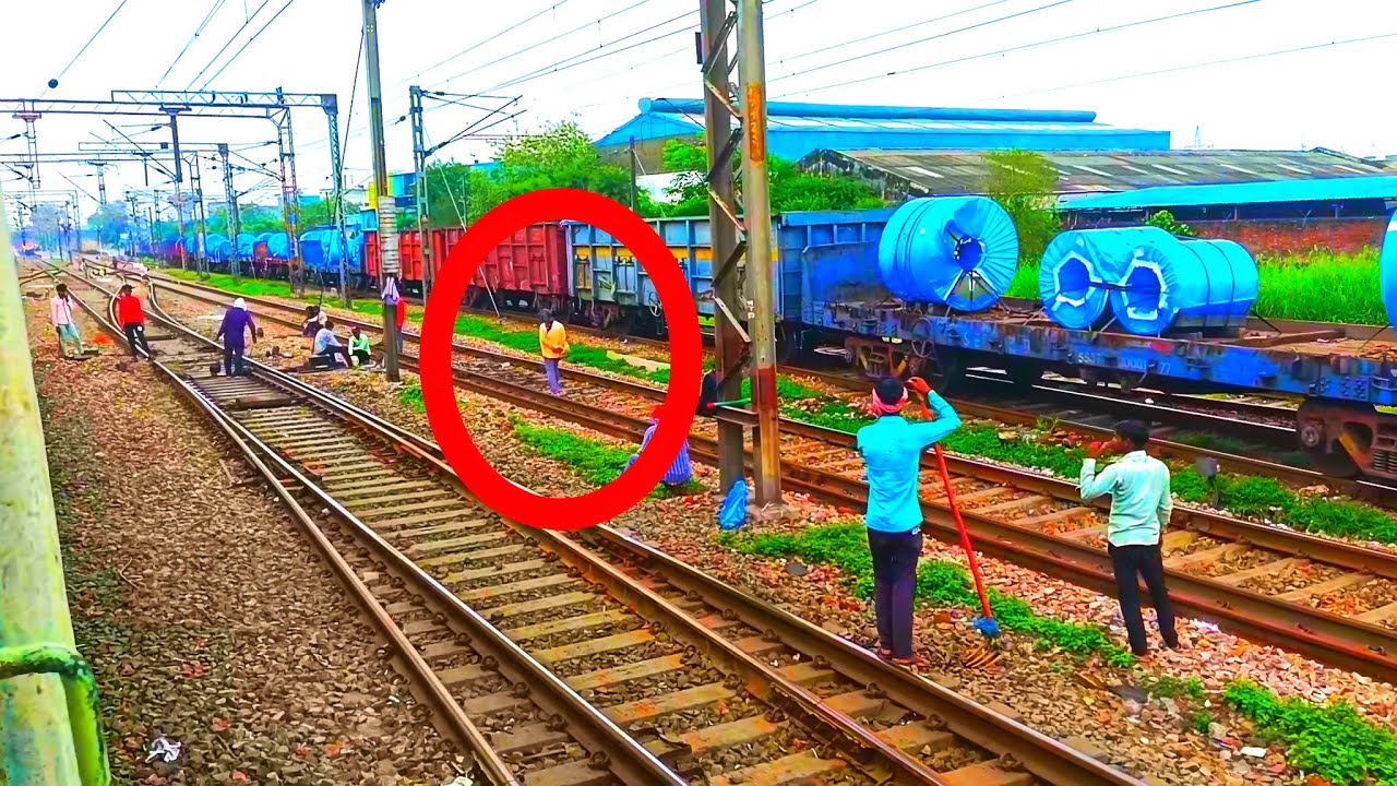 Train man died suddenly on empty track । Indian railways accident - YouTube
