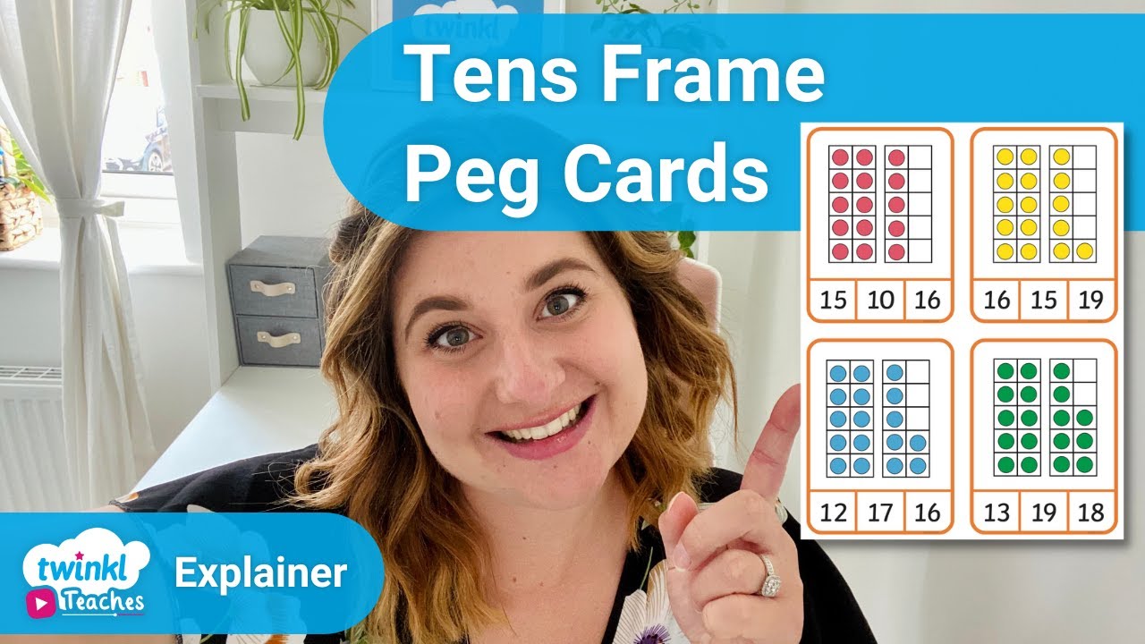 Tens Frame Counting to 20 Peg Matching Cards | Twinkl Teaches EYFS ...