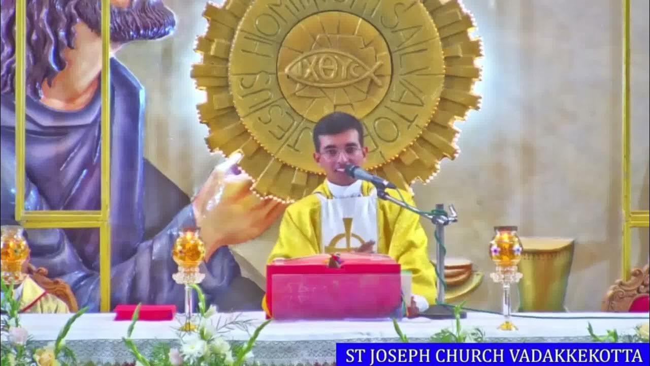 fr bibin George holy mass at st joseph church vadakkekotta - YouTube