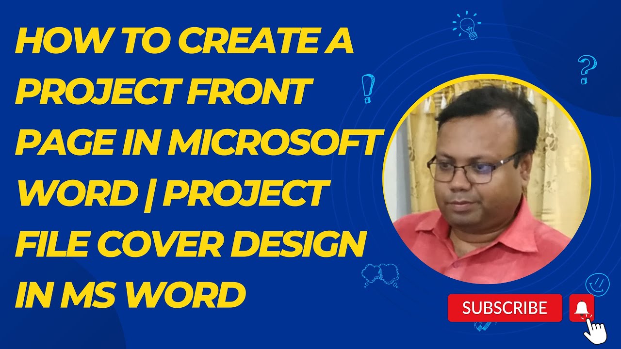 How To Create a Project Front Page in Microsoft Word | Project File ...