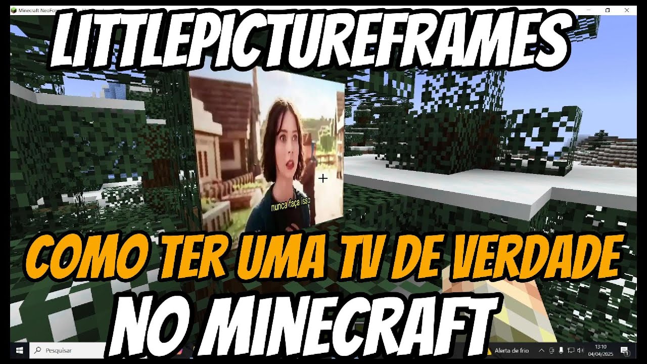 Como instalar LittlePictureFrames televisão de verdade no minecraft - YouTube