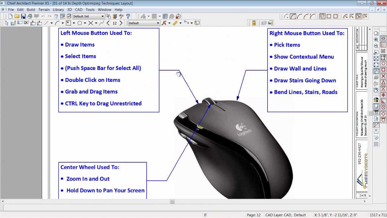Mega Overview Of The Mouse Function In Chief Architect X5 YouTube