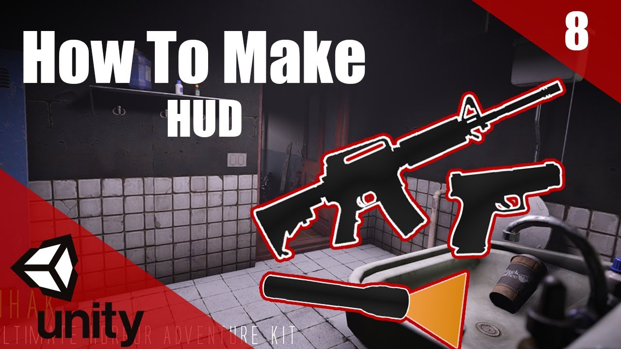 How To Make A HORROR Game In Unity | HUD | Horror Series Part 008 - YouTube