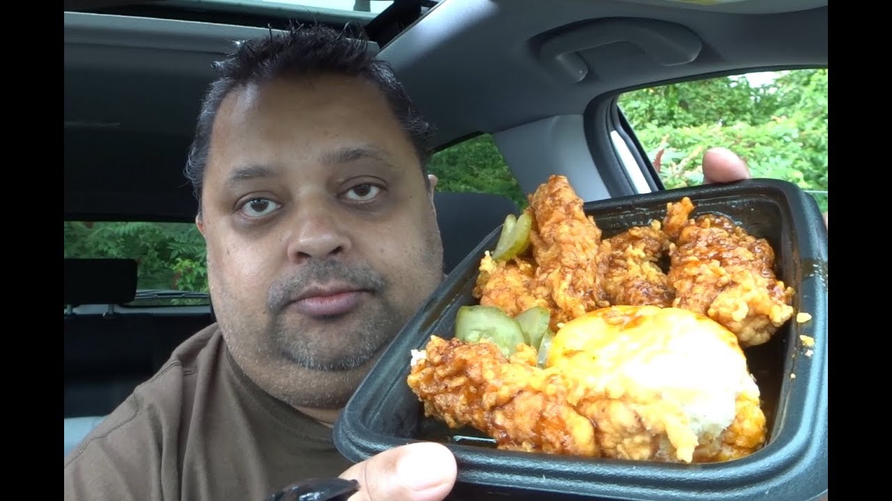 Eating KFC Hot Honey Extra Crispy Tenders - YouTube