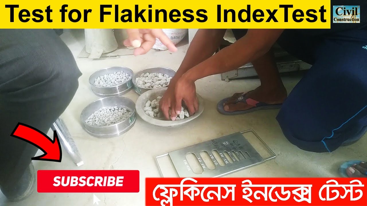 Flakiness Index Test of Aggregate ll Civil Lab Test - YouTube
