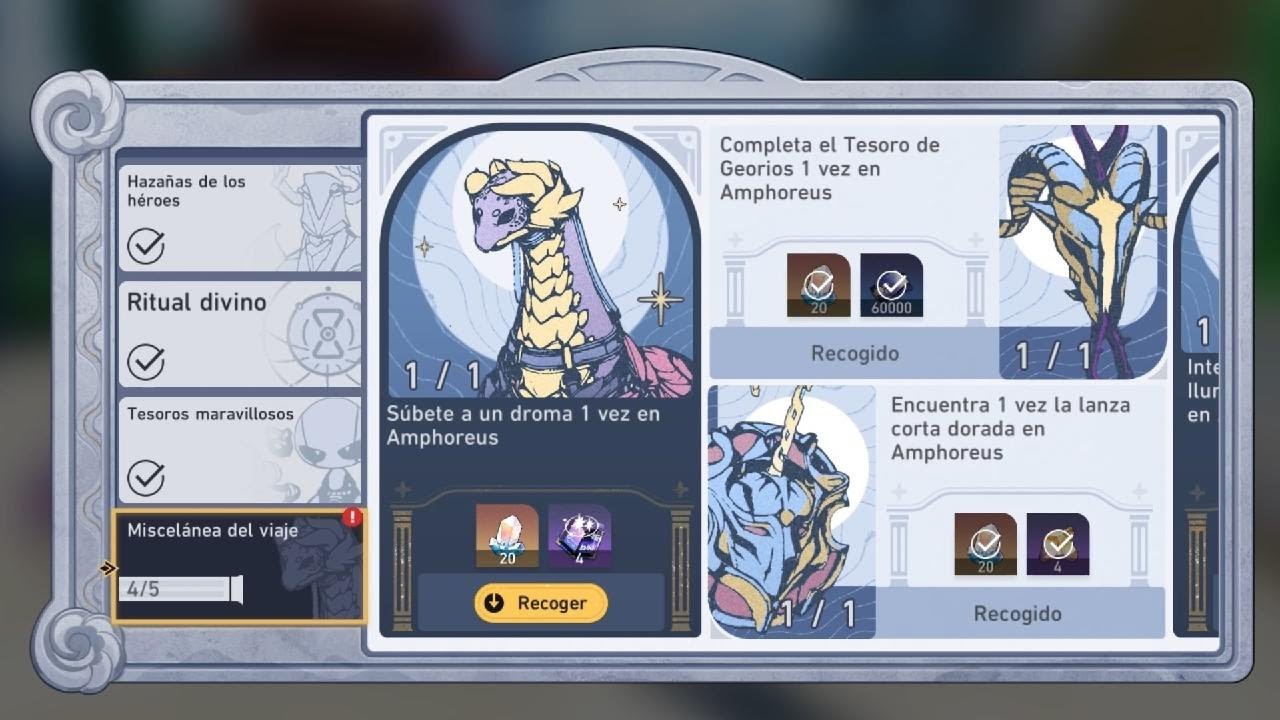 Diario de viaje de Ilia: Súbete a un droma 1 vez en Amphoreus - Honkai ...