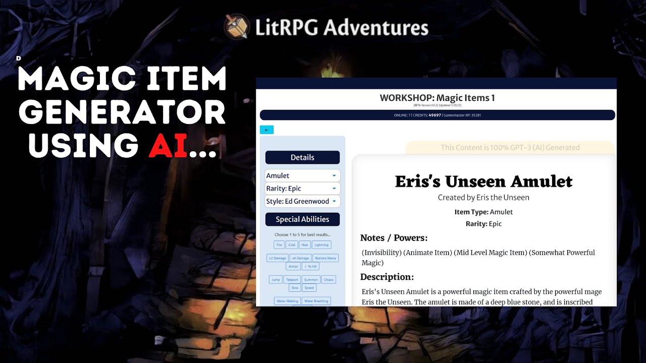 Magic Item Generator: DND AI Done Right! - YouTube