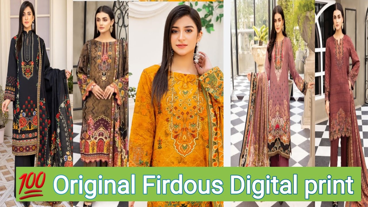 💯 Original Brand Firdous 3 Linen + 3Khaddar Volume کیش ان ڈیلیوری کی ...