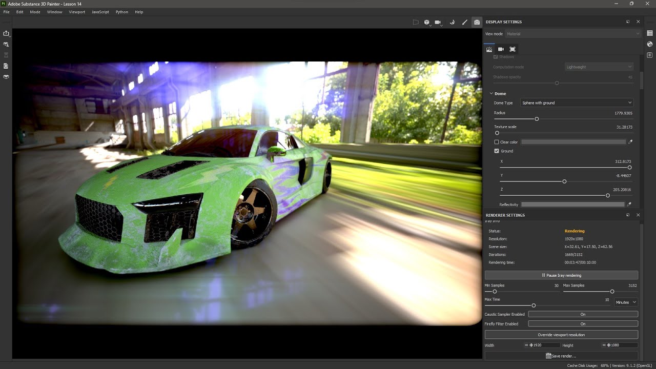 SUBSTANCE 3D - Lesson 14 - Rendering, HDRI, Interior, Automotive Design ...