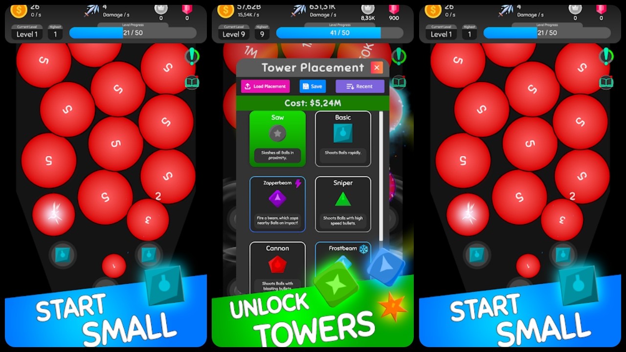 Ball Fall - Idle Tower Defense Gameplay Android Mobile - YouTube