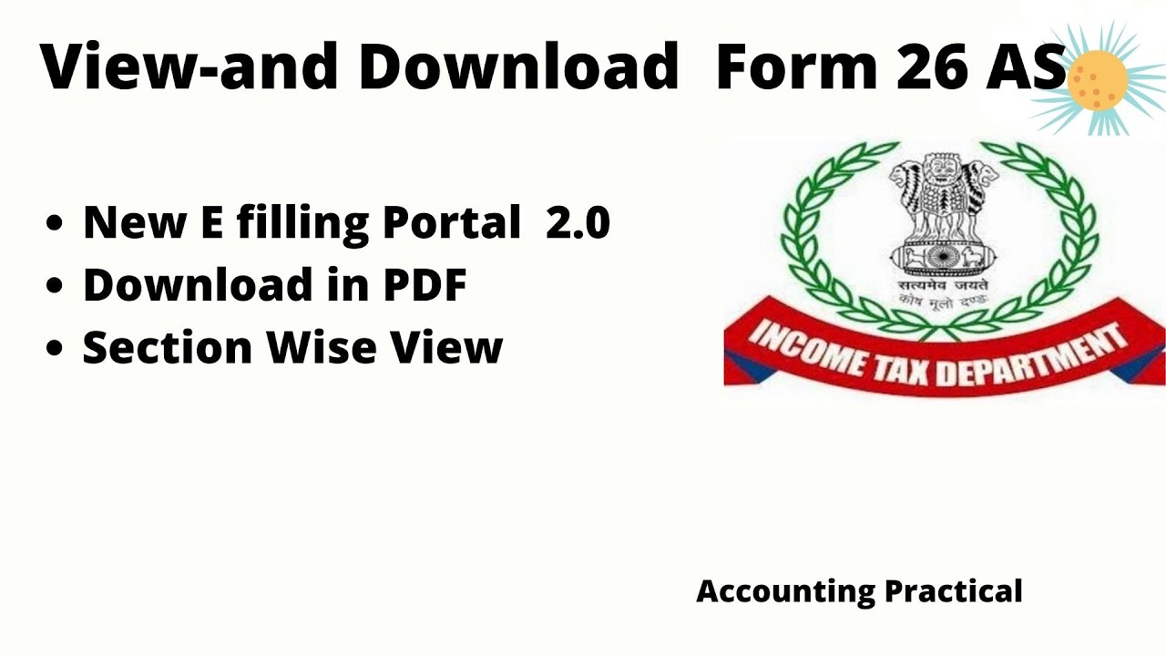 How To Download Form 26AS from New e filing Portal | Form 26AS Download ...