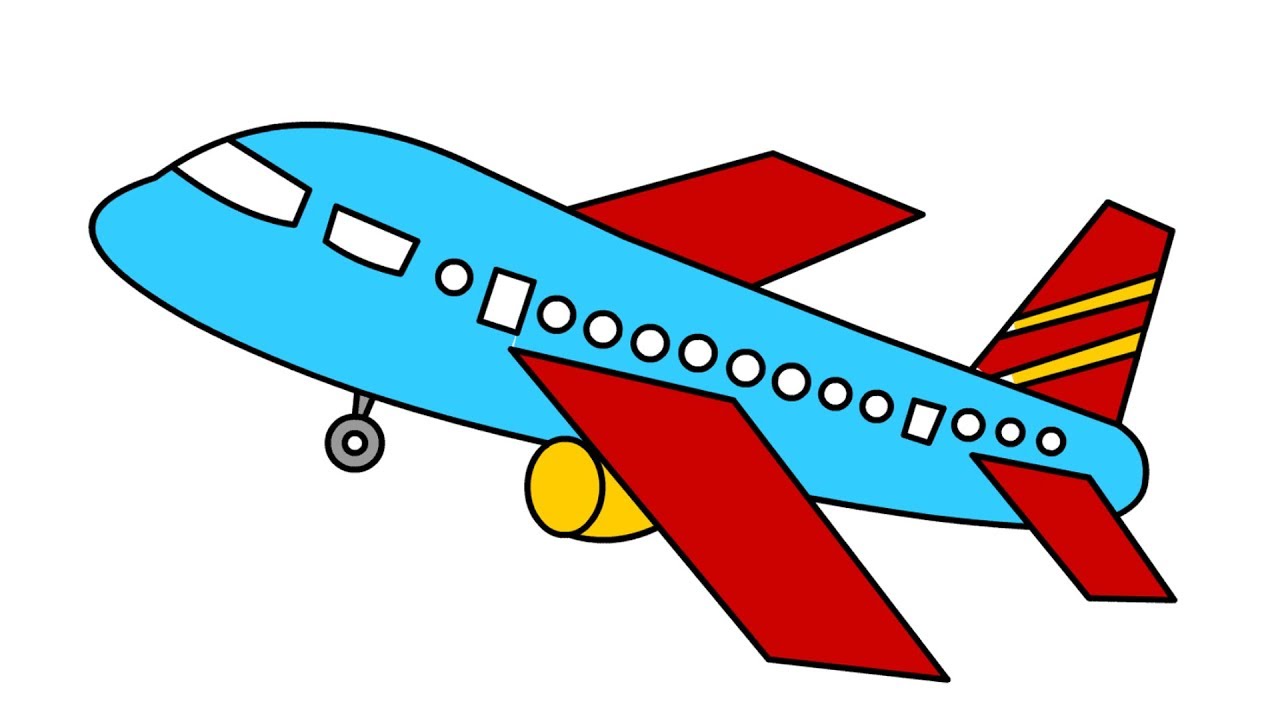How to Draw Airplane Easy step by step || Weekend Art - YouTube