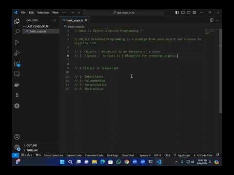 Basic OOPs in Typescript | Batch 1 | Web Development Course | - YouTube