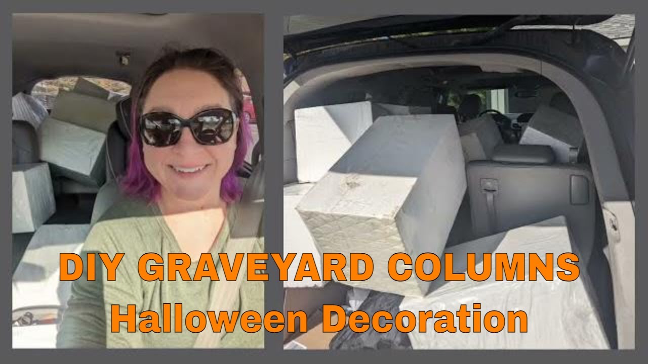 DIY Graveyard Columns from TSC Foam Blocks | Halloween Prop Tutorial ...