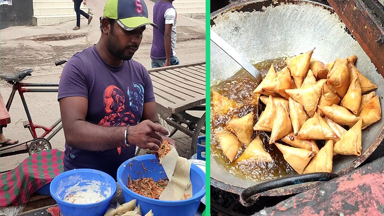 Very Tasty Onion Samosa Making Fastest | Famous Bangladeshi Street Food ...
